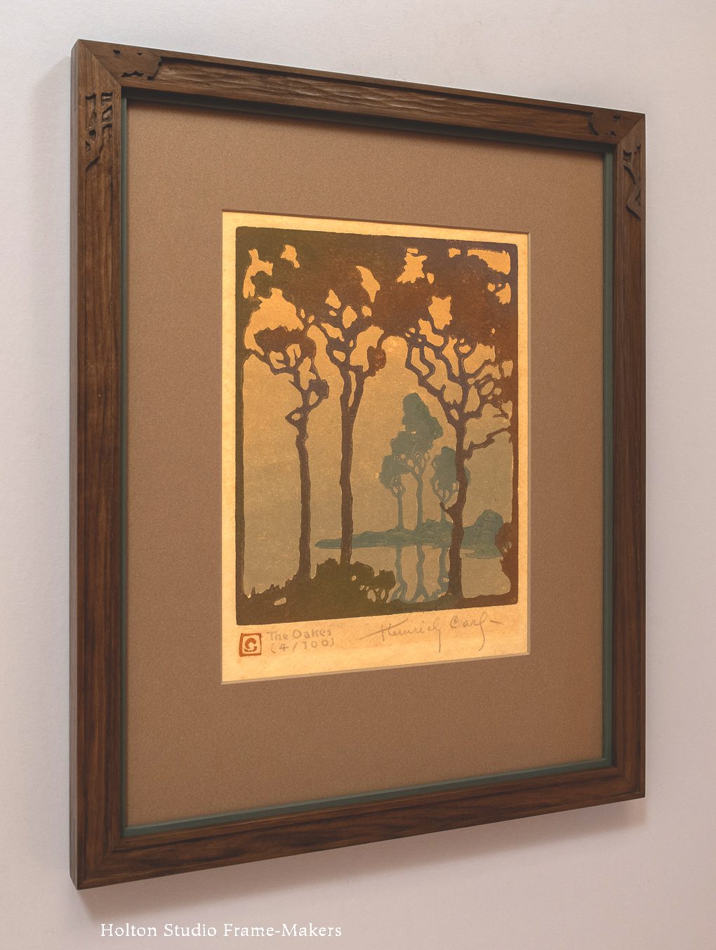 Framing Heinrich Carl's "The Oakes" - Holton Studio Frame-Makers